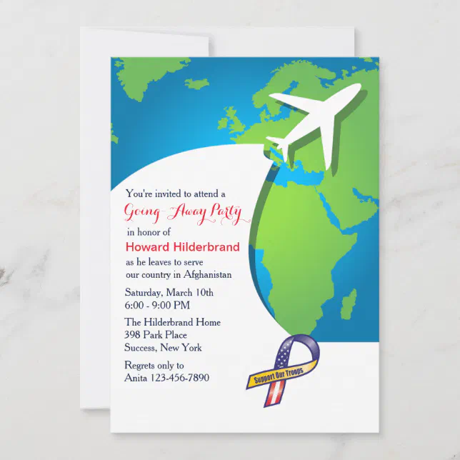 In Flight Going-Away Party Invitation | Zazzle