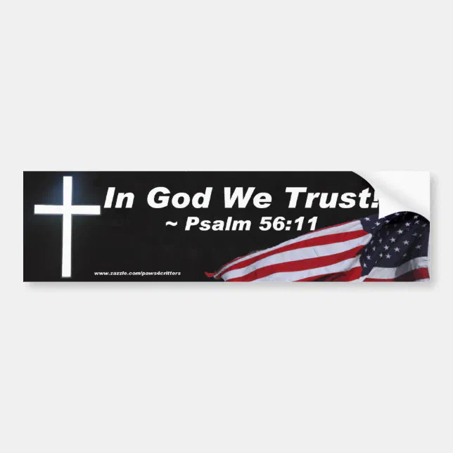 In God We Trust Bumper Sticker | Zazzle