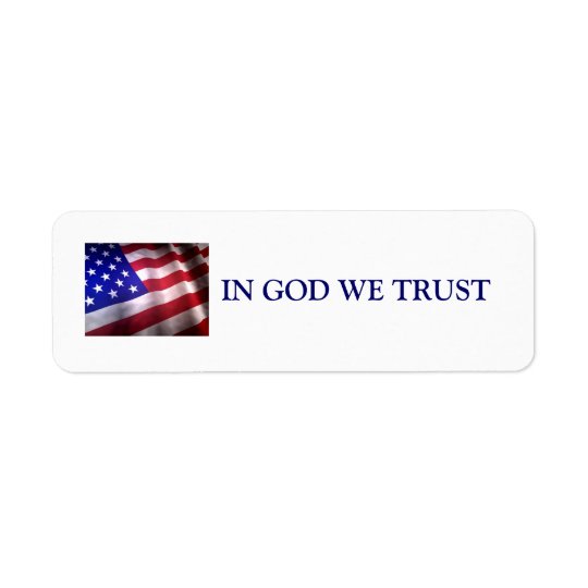 IN GOD WE TRUST LABEL | Zazzle.com