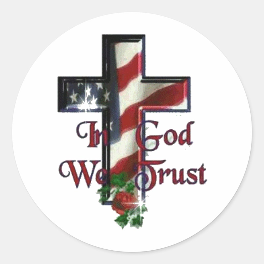 "In God We Trust" Logo 3" Sticker | Zazzle