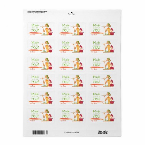 In Good Taste (Custom Food/Baking Labels) Label | Zazzle