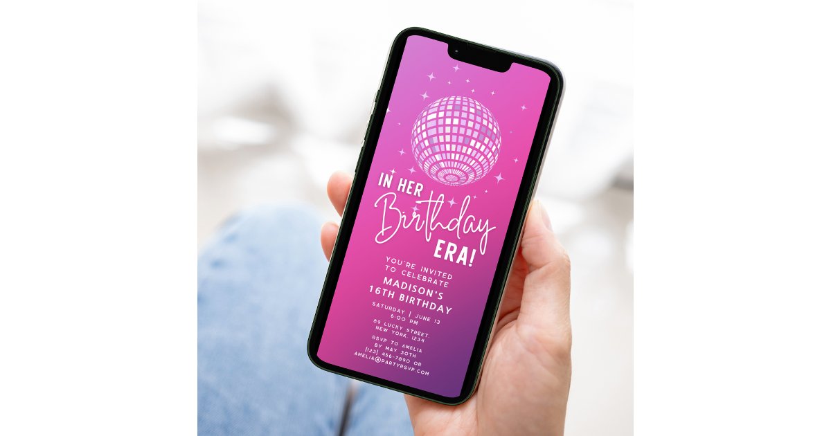 In Her Birthday Era, Era Party, Eras Party Invitation | Zazzle