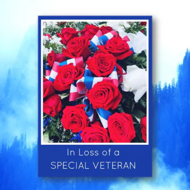 In Loss of a Special Veteran Sympathy Card | Zazzle