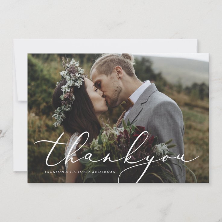 In Love Thank You Photo Card | Zazzle