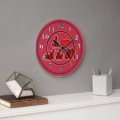 In Love With The 80's Retro Red Logo Wall Clock | Zazzle