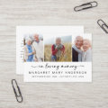 In Loving Memory 3 Photos Funeral Memorial Card | Zazzle