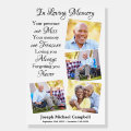 In Loving Memory 4 Picture Memorial Funeral Foam Board | Zazzle