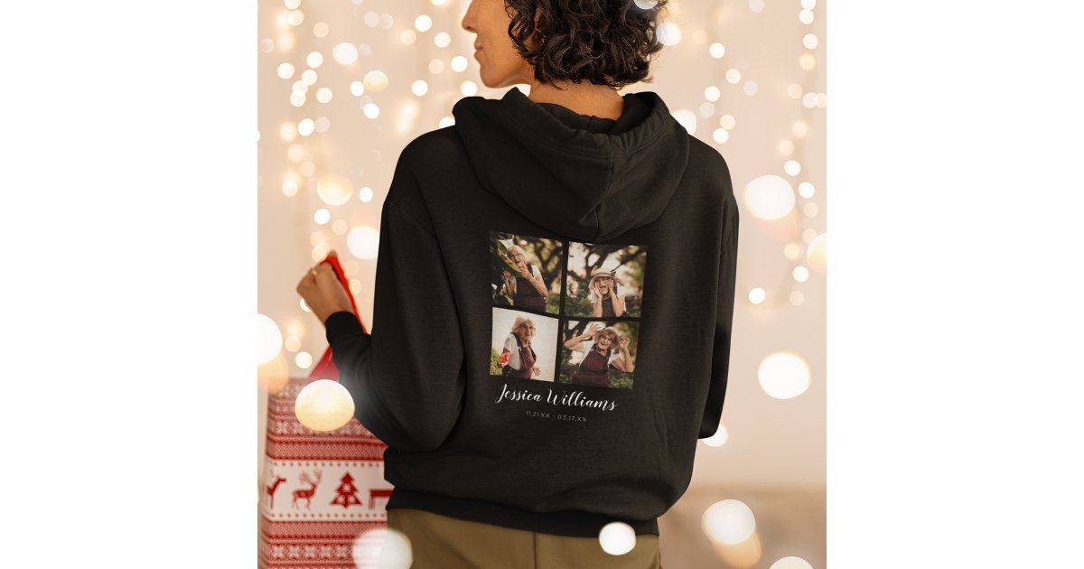 In Loving Memory | 5 Photo Collage | Memorial Hoodie | Zazzle
