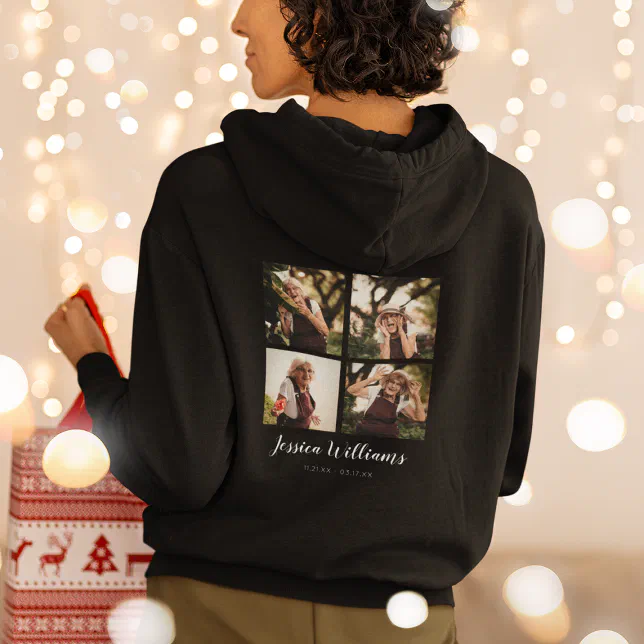 In Loving Memory | 5 Photo Collage | Memorial Hoodie | Zazzle