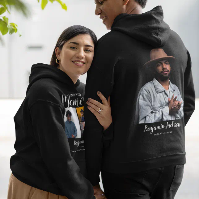 In Loving Memory | 6 Photo Collage | Memorial Hoodie | Zazzle