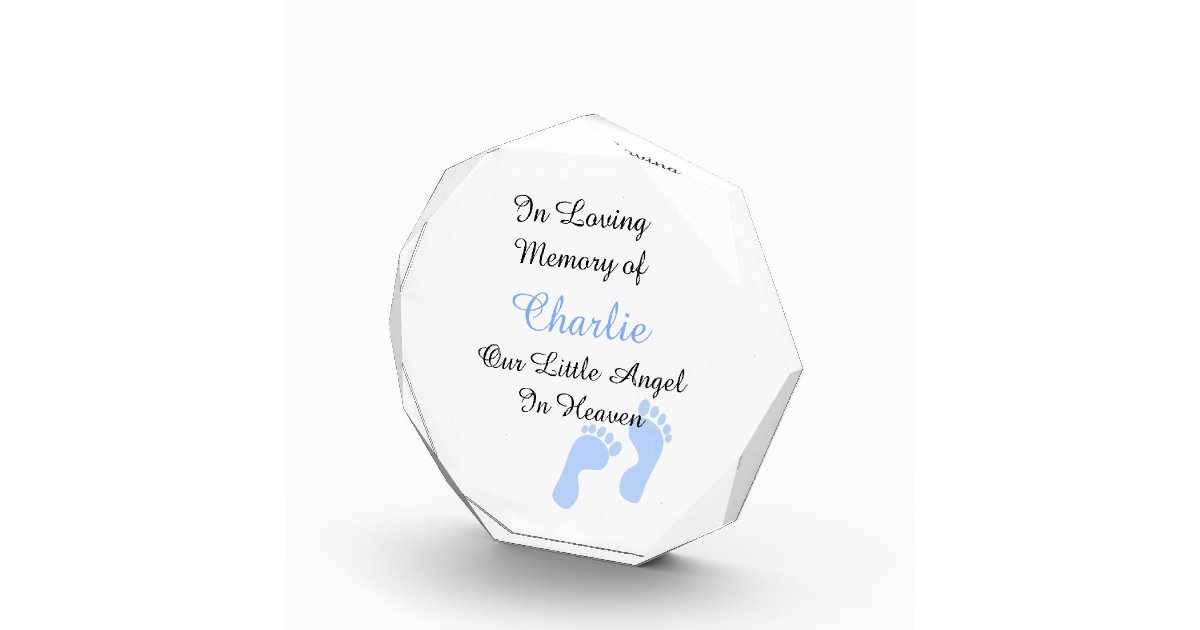 In Loving Memory Baby Boy Personalized Ornament Award | Zazzle