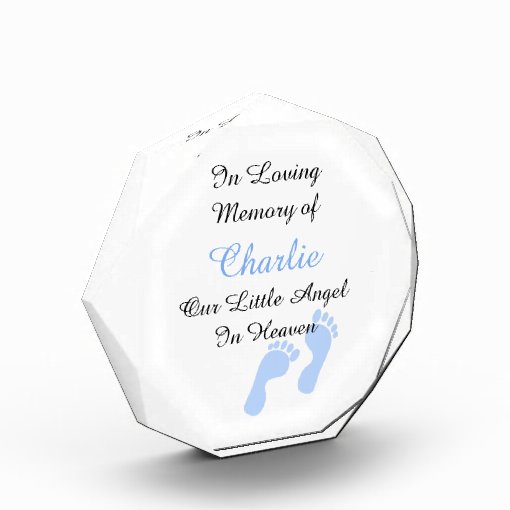 In Loving Memory Baby Boy Personalized Ornament Award | Zazzle