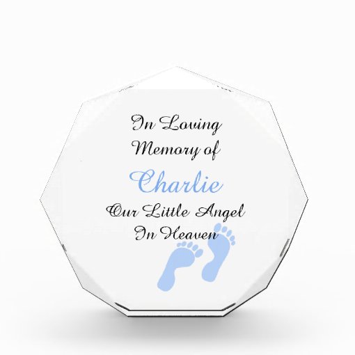 In Loving Memory Baby Boy Personalized Ornament Award | Zazzle