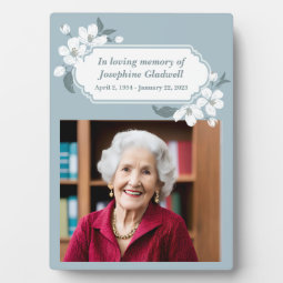 In Loving Memory Beautiful Memorial Service Photo Plaque | Zazzle