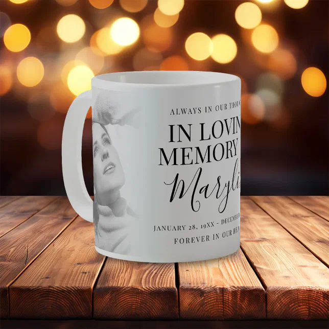 In Loving Memory Before & After Memorial Coffee Mug | Zazzle