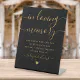 In Loving Memory Black And Gold Memorial Wedding Pedestal Sign | Zazzle