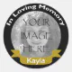 In Loving Memory Black Gold Photo Stickers | Zazzle