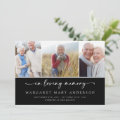 In Loving Memory | Black Photos Funeral Sympathy Thank You Card | Zazzle
