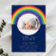 in loving memory blue rainbow baby funeral modern invitation | Zazzle
