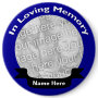 In Loving Memory Button / Blue | Zazzle