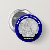 In Loving Memory Button / Blue | Zazzle