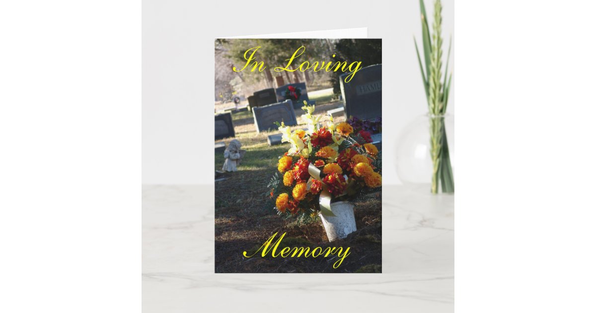 In Loving Memory Card | Zazzle