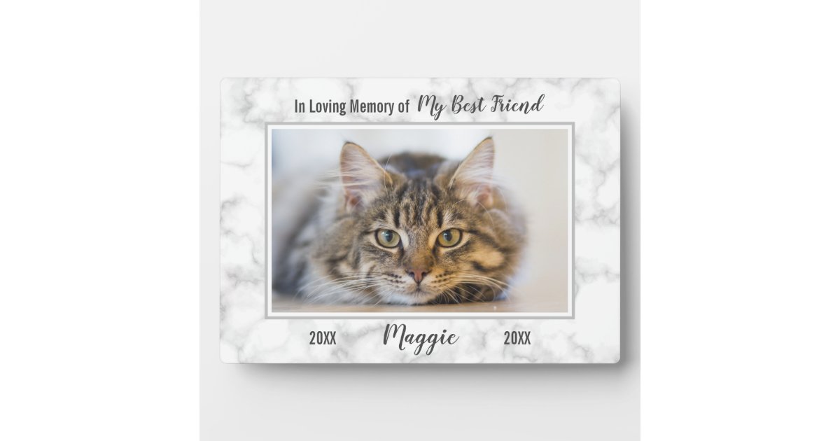In Loving Memory - Cat Memorial Pet Loss Sympathy Plaque | Zazzle