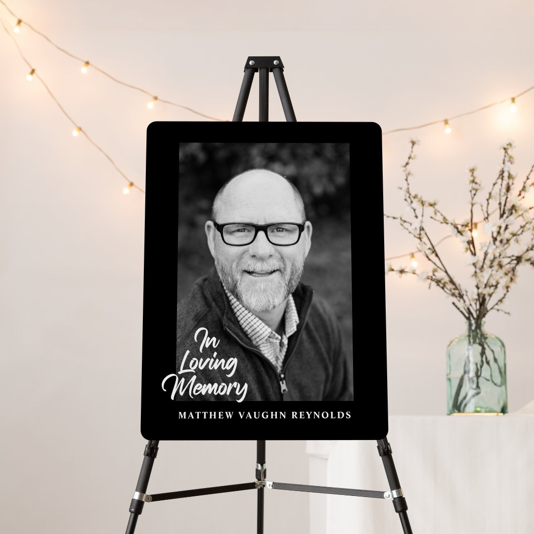 In Loving Memory Celebration of Life Photo Foam Board | Zazzle