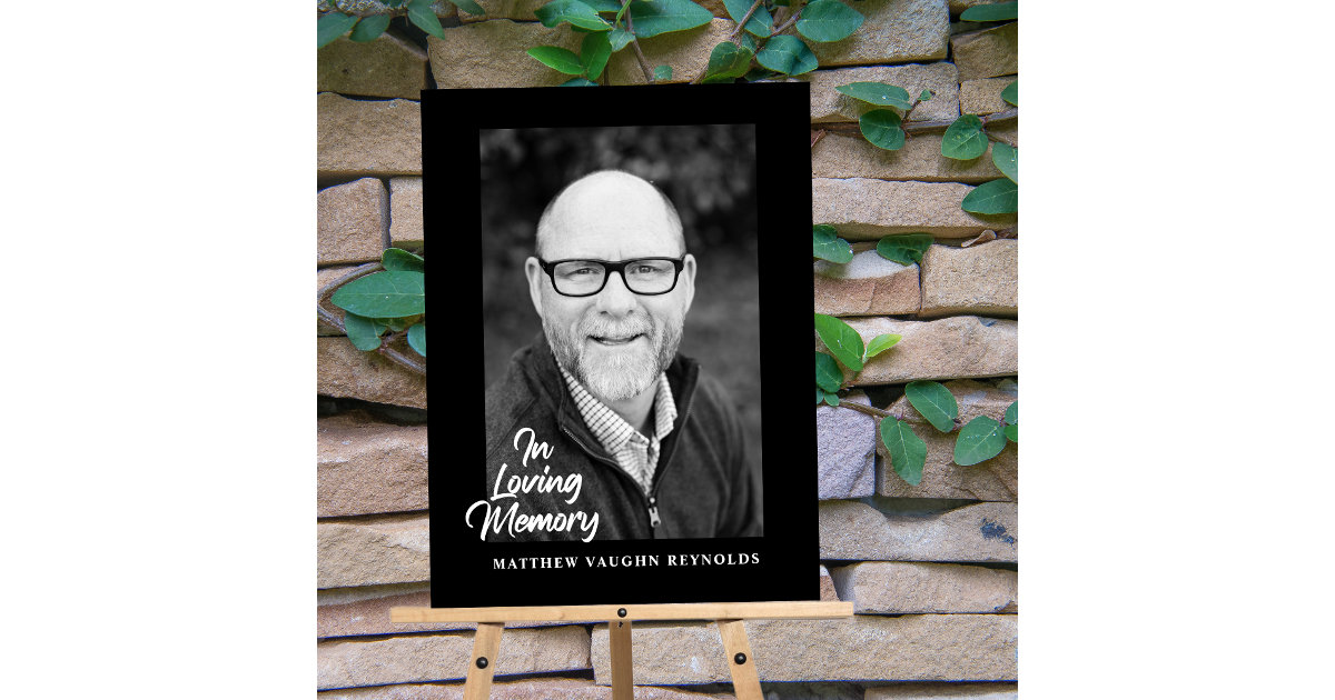 In Loving Memory Celebration of Life Photo Foam Board | Zazzle