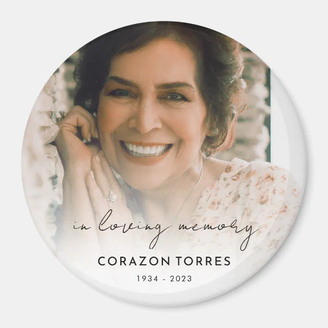 In Loving Memory Celebration of Life Photo Funeral Magnet | Zazzle