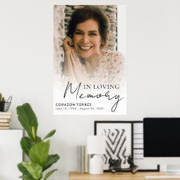 In loving Memory Celebration of Life Photo Funeral Poster | Zazzle