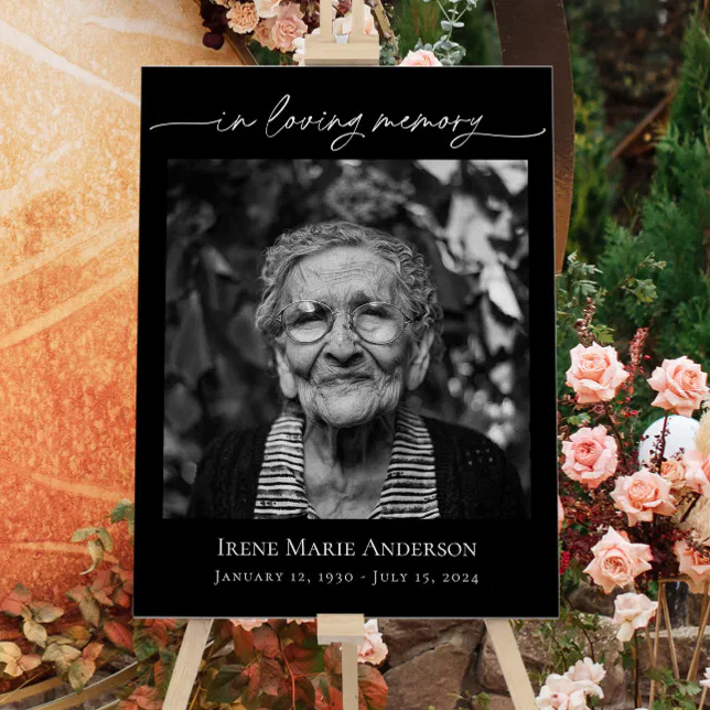 In Loving Memory Celebration of Life Tribute Sign | Zazzle