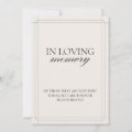 In Loving Memory Classic Light Gray Sign Invitation | Zazzle