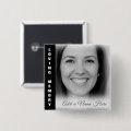 In Loving Memory Custom B&W Photo Memorial Button | Zazzle