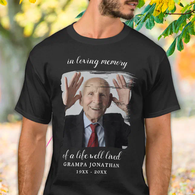In Loving Memory Custom Photo Keepsake Memorial T-Shirt | Zazzle