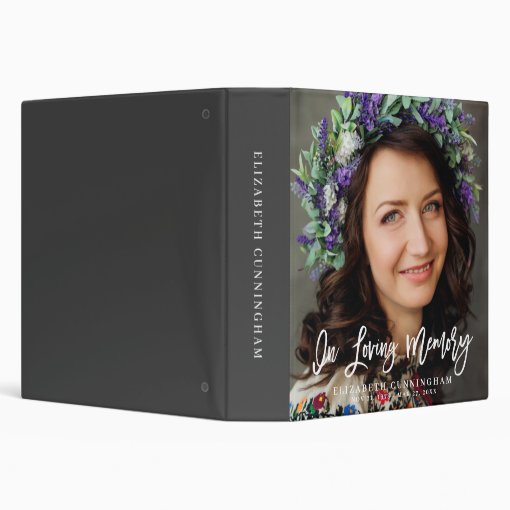 In Loving Memory Custom Photo Memorial 3 Ring Binder | Zazzle