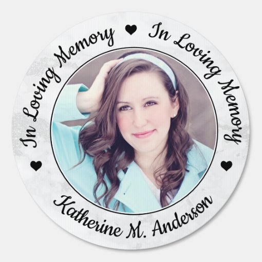 In Loving Memory Custom Photo Memorial Grave Sign | Zazzle