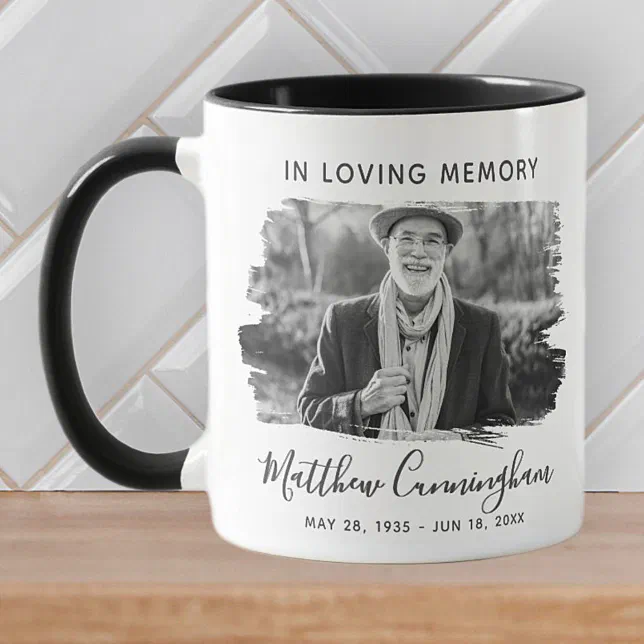 In Loving Memory Custom Photo Memorial Mug | Zazzle