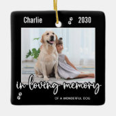 In Loving Memory Dog Photo Pet Loss Pet Memorial Ceramic Ornament | Zazzle