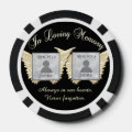 In Loving Memory Double Memorial Photo Remembrance Poker Chips | Zazzle