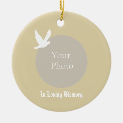 In Loving Memory Dove Memorial Christmas Ornament | Zazzle