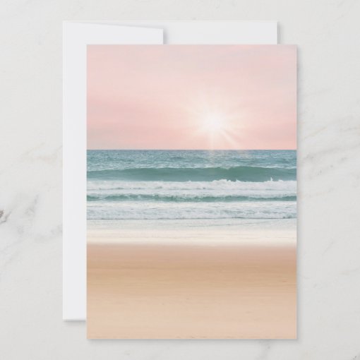 In Loving Memory Elegant Ocean Funeral Photo Invitation | Zazzle