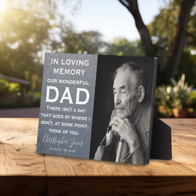 In Loving Memory Family Memorial | Gray Slate Plaque | Zazzle