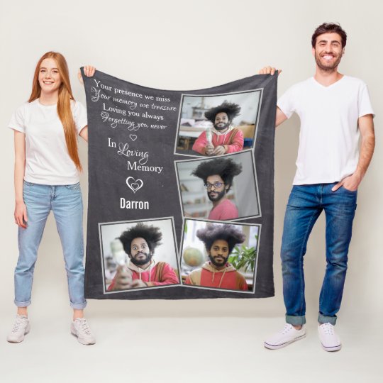 In Loving Memory Family Remembrance Memorial Fleece Blanket | Zazzle.com
