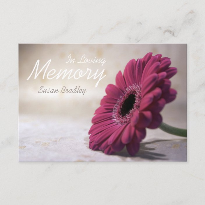 In Loving Memory Floral Memorial Service Announcement | Zazzle.com