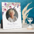 "In Loving Memory" Flower Photo Funeral Memorial Plaque | Zazzle