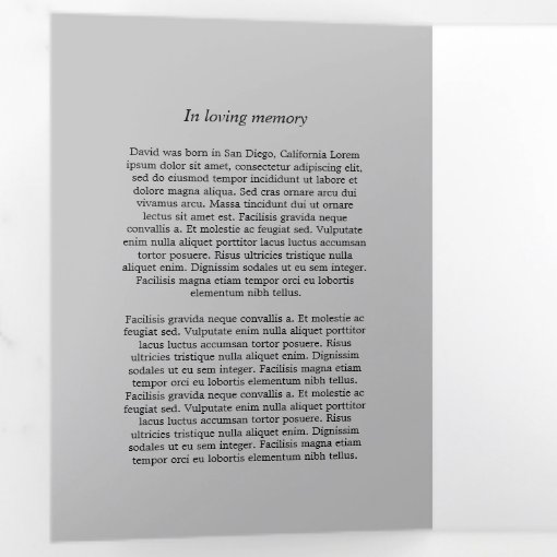In Loving Memory Full Photo Memorial Program | Zazzle