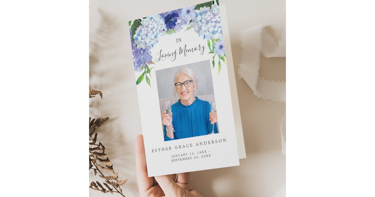 In Loving Memory Funeral Folded Program Flyer | Zazzle