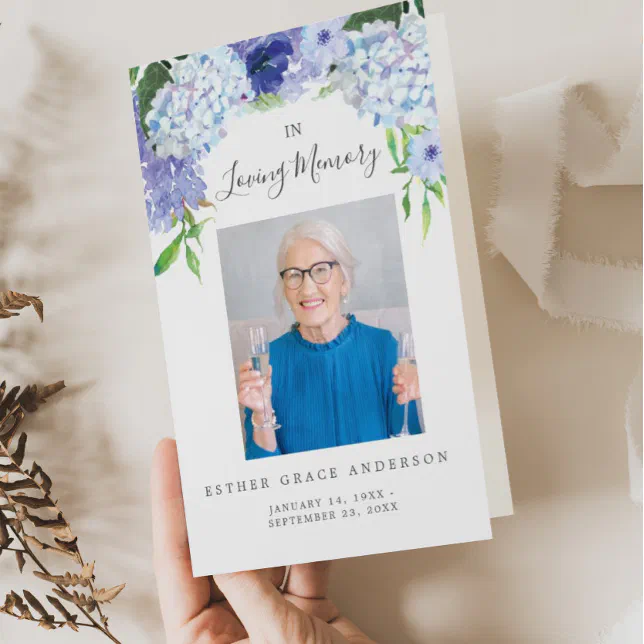 In Loving Memory Funeral Folded Program Flyer | Zazzle