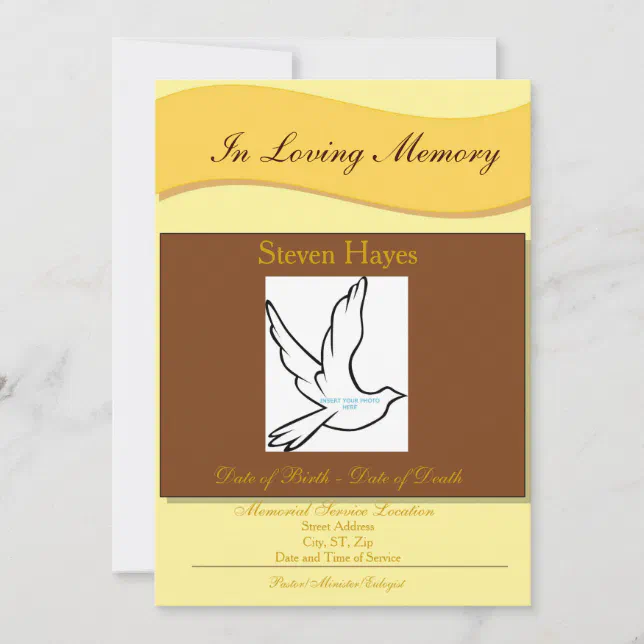 In Loving Memory Funeral Invitation/Program Invitation | Zazzle